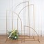 4 Gold Metal Floral Display Frame Half Moon Backdrop STAND Arch Set ...