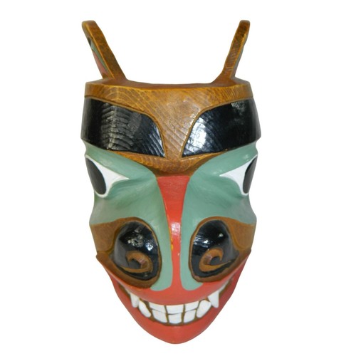 Tiki Warrior Mask Resin Tribal Bear Wolf Spirit Animal Tiki Bar Mancave ...