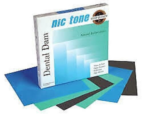 NIC TONE RUBBER DAM, BLUE, 6" X 6", THIN, 36 SHEETS/BOX | eBay