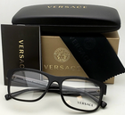 New Versace Reading Glasses MOD. 3266 GB1 55-17 145 Black & Gold Frames ...