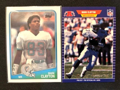 NFL - Mark Clayton 1988 Topps & 1989 Pro Set Football - Dolphins | eBay
