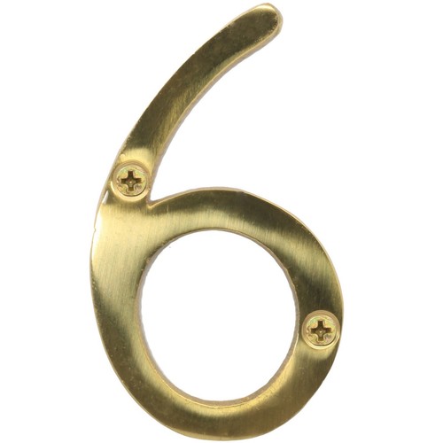 LARGE SOLID BRASS NUMBERS LETTERS WITH SCREWS 3/75mm House Home Front ...