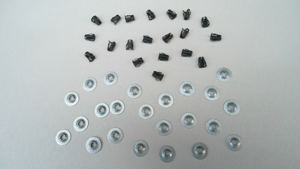 24 BADGE EMBLEM CLIPS! FOR FORD MUSTANG TORINO F100 BRONCO FAIRLANE ...