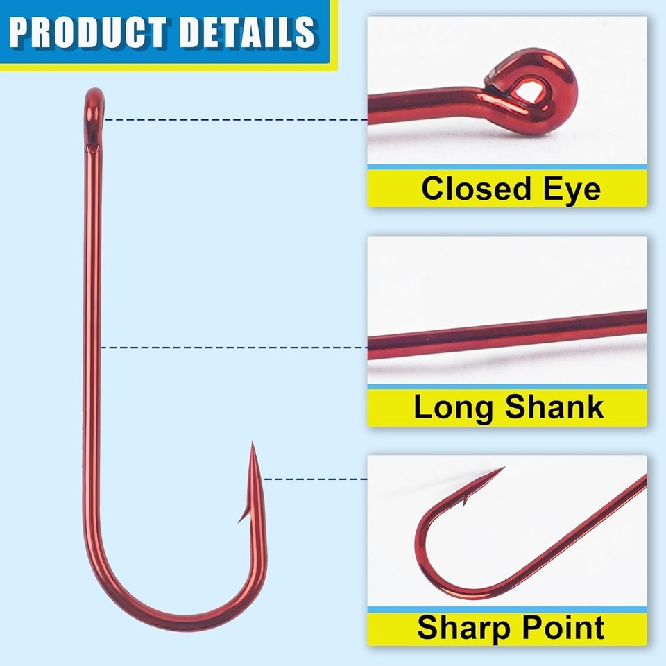 Crappie Panfish Fishing Hooks Aberdeen Hook Set150pcs Fishing Hooks ...