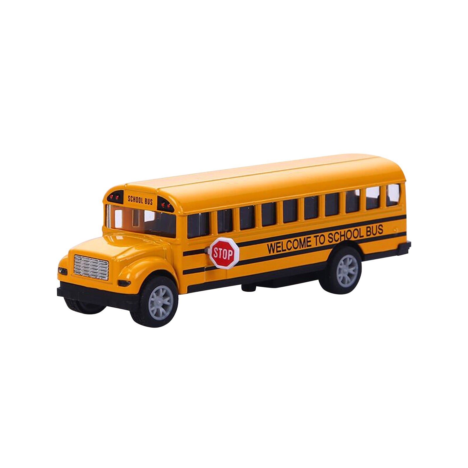13cm School Bus DieToy -Car Toys Kids Pull Back School Bus Model Back ...