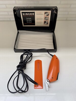 Vintage Singer Electric Scissors No C-68 Orange With 9 1/2” Cord | eBay