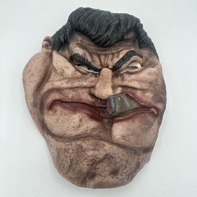Large Oversized Halloween Mask GANGSTER MAFIA BOSS Smoking Cigar ...