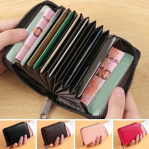 *Card Case Pu Leather Card Holder Wallet Credit Card Capacity Holder ...