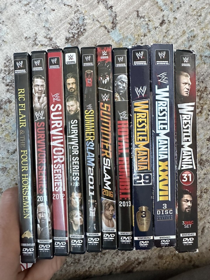 Huge Lot Wrestling DVD Lot WWE TNA 22 Sets | eBay