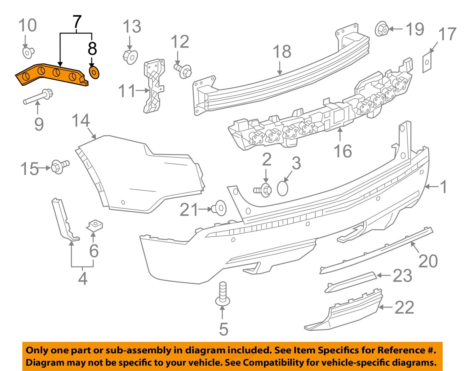 GM OEM 17-23 XT5 Rear Bumper Bumper Components-Guide Bracket 84169338 ...
