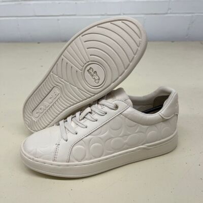 COACH Clip Signature Emboss Low Top Sneaker Women's Size US 5 B Chalk ...