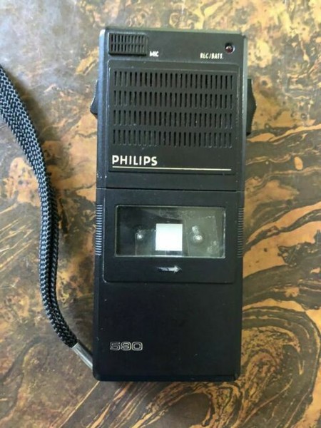 Vtg Philips 590 Pocket Norelco Mini Cassette Voice Recorder Dictaphone ...