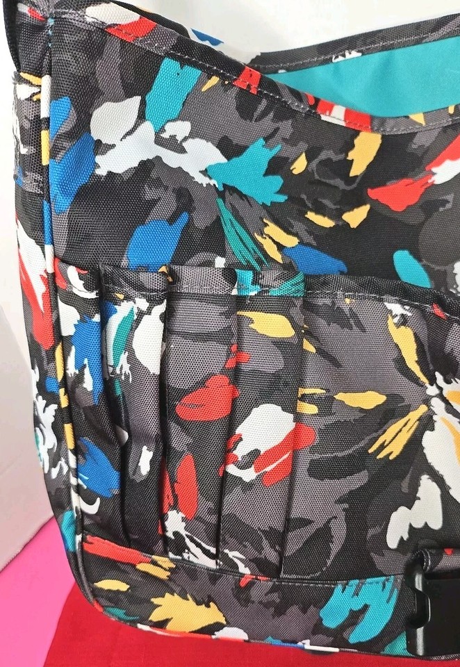 Vera Bradley Crossbody Messenger Laptop Book Bag Floral Splash Pattern ...