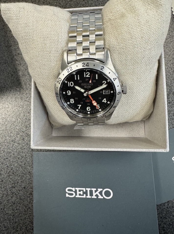 Seiko 5 Sport’s Field GMT Automatic SSK023 Steel Bracelet Watch Made In ...