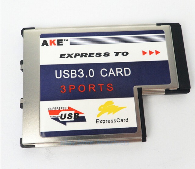 54mm Express Card ExpressCard to 3 Port USB 3.0 Hidden Inside Adapter ...