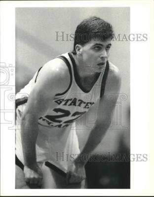 1989 Press Photo College of Staten Island Basketball Player #22 Tom ...