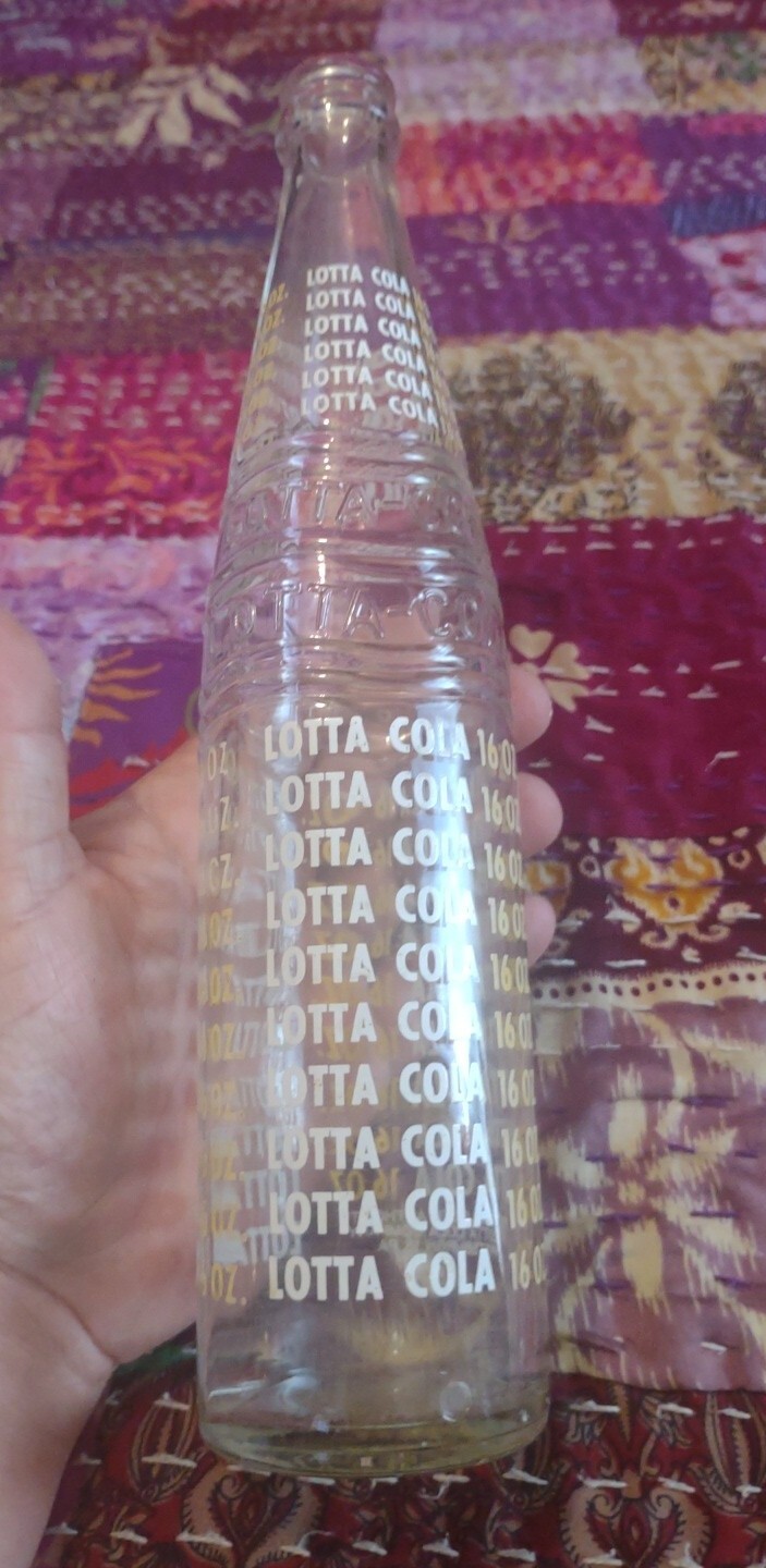 Vintage Lotta-Cola 16oz Glass Soda Bottle Pittsburg, Pa. Collectible ...