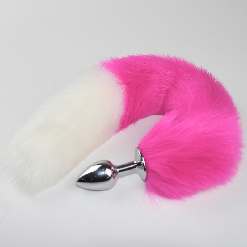 Fluffy Fake Fox Tail with Metal Plug Cosplay Props Friends Game Toys ...