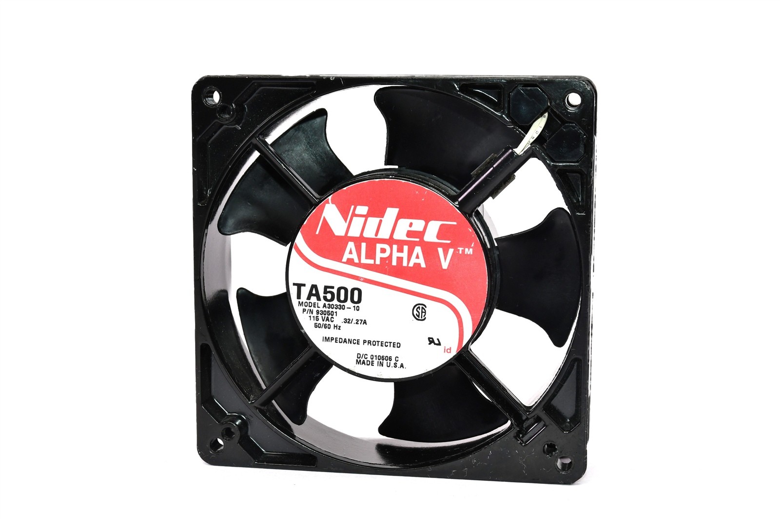 Nidec Alpha V A30330-10 Tubeaxial Fan – 500V AC, 3000 RPM, NSN 4140-01 ...