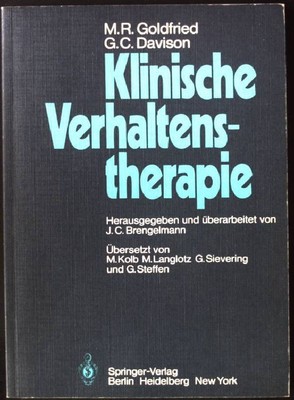 Klinische Verhaltenstherapie. Goldfried, Marvin R., Gerald C. Davison ...
