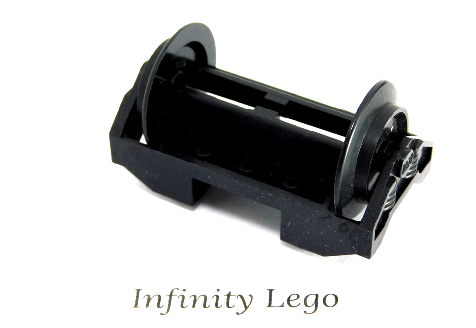 LEGO Black RC Train Wheel Holder Bearing with Wheels & Metal Axle (2878 ...