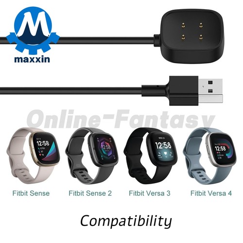 Charger For Fitbit Sense Sense 2 Versa 3 4 Watch USB Fast Charging ...