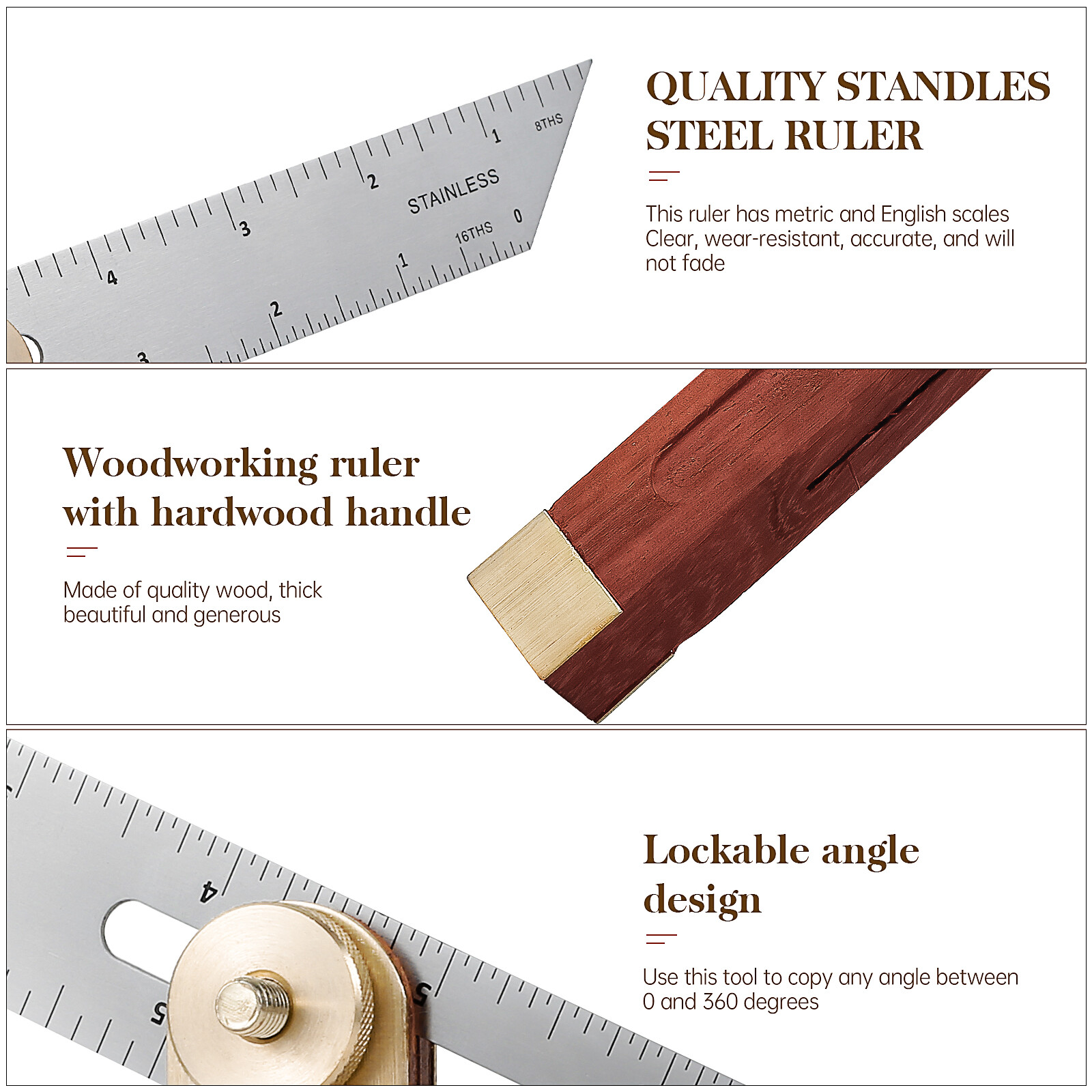 9 Inch Carpentry Squares Adjustable Carpentry Square Bevel Gauge with🧸 ...