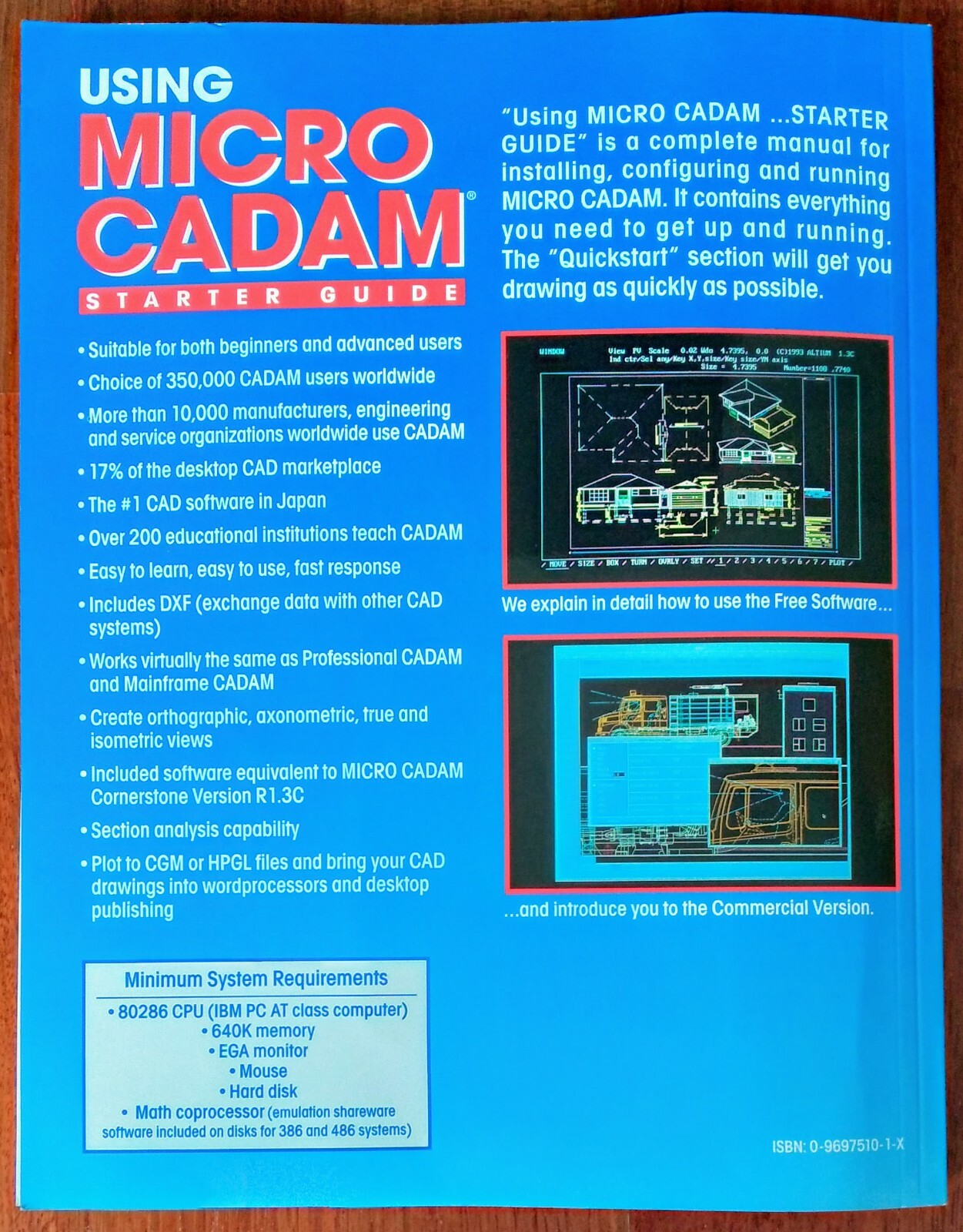 Using Micro CADAM Starter Guide w/ Cornerstone R1.3C Vintage 1993 PC ...