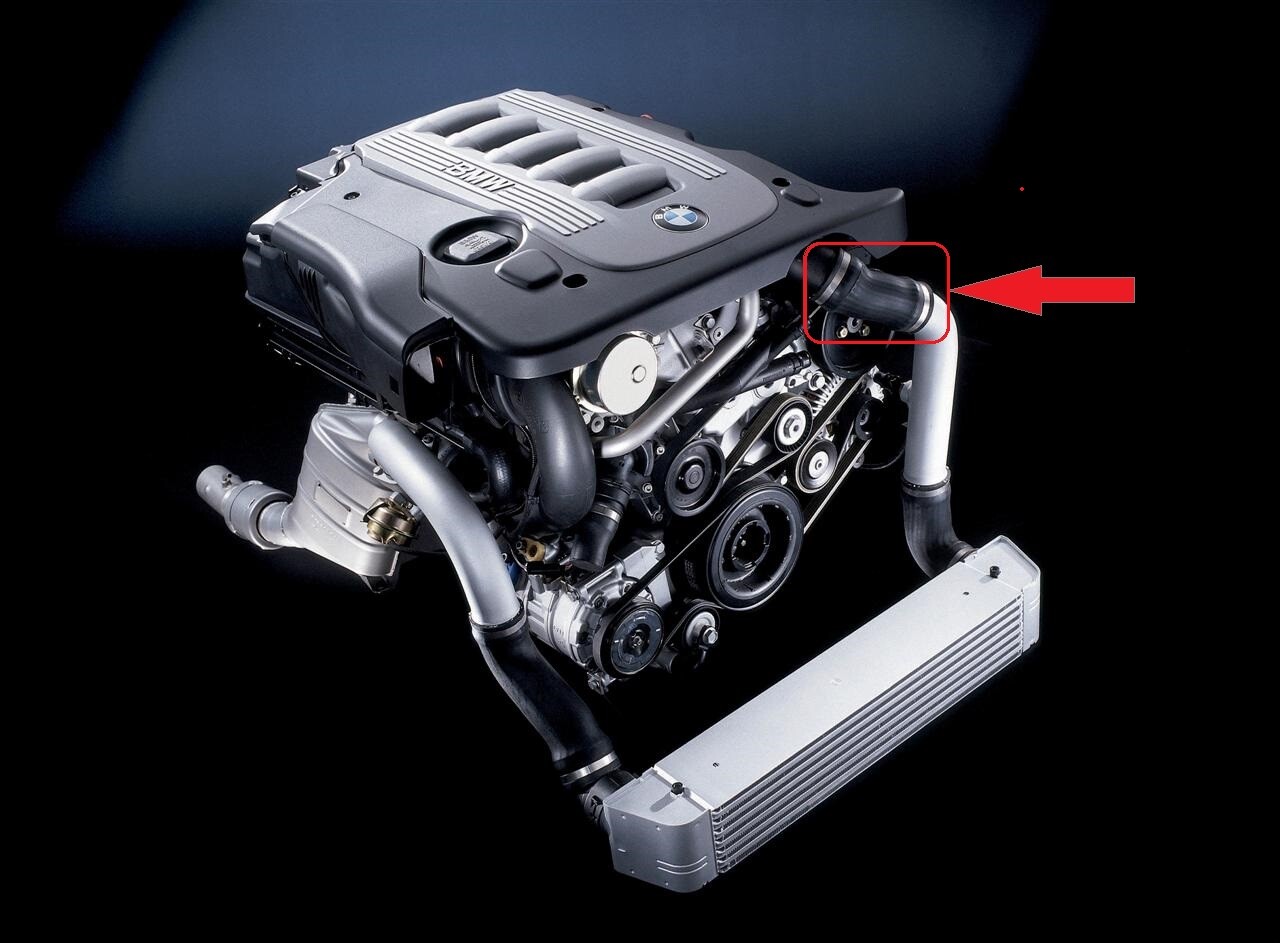 DURITE TURBO TUYAU D'INTERCOOLER BMW X3 E83 3.0d 3.0sd 11613415784 1161 ...