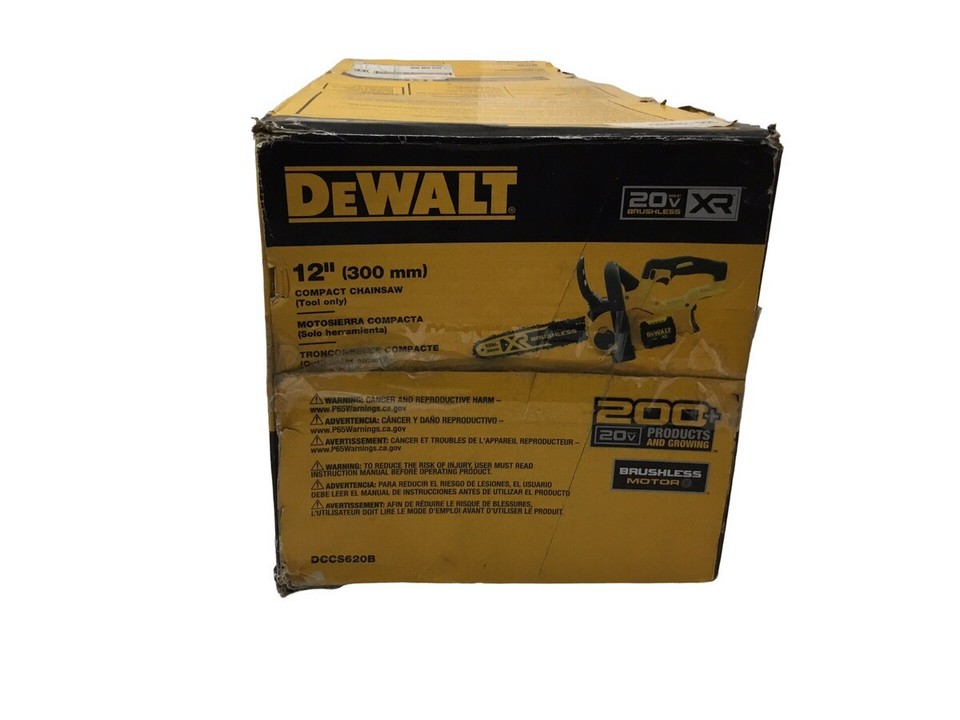 DEWALT 20V MAX XR DCCS620B 12 IN. 20 V BATTERY CHAINSAW (EPJ027620) | eBay