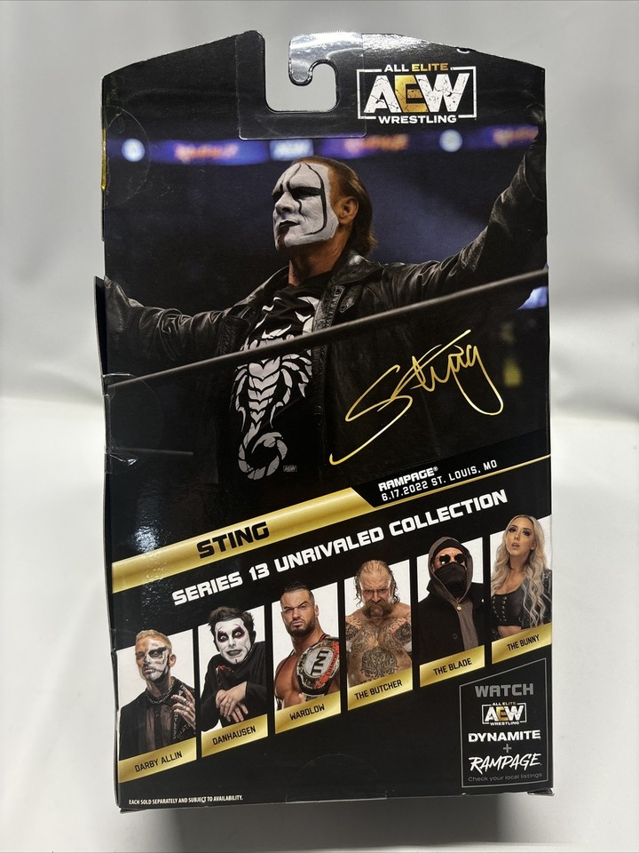 AEW Unrivaled Series 13 STING Wrestling Action Figure #116 New Crow WWE ...