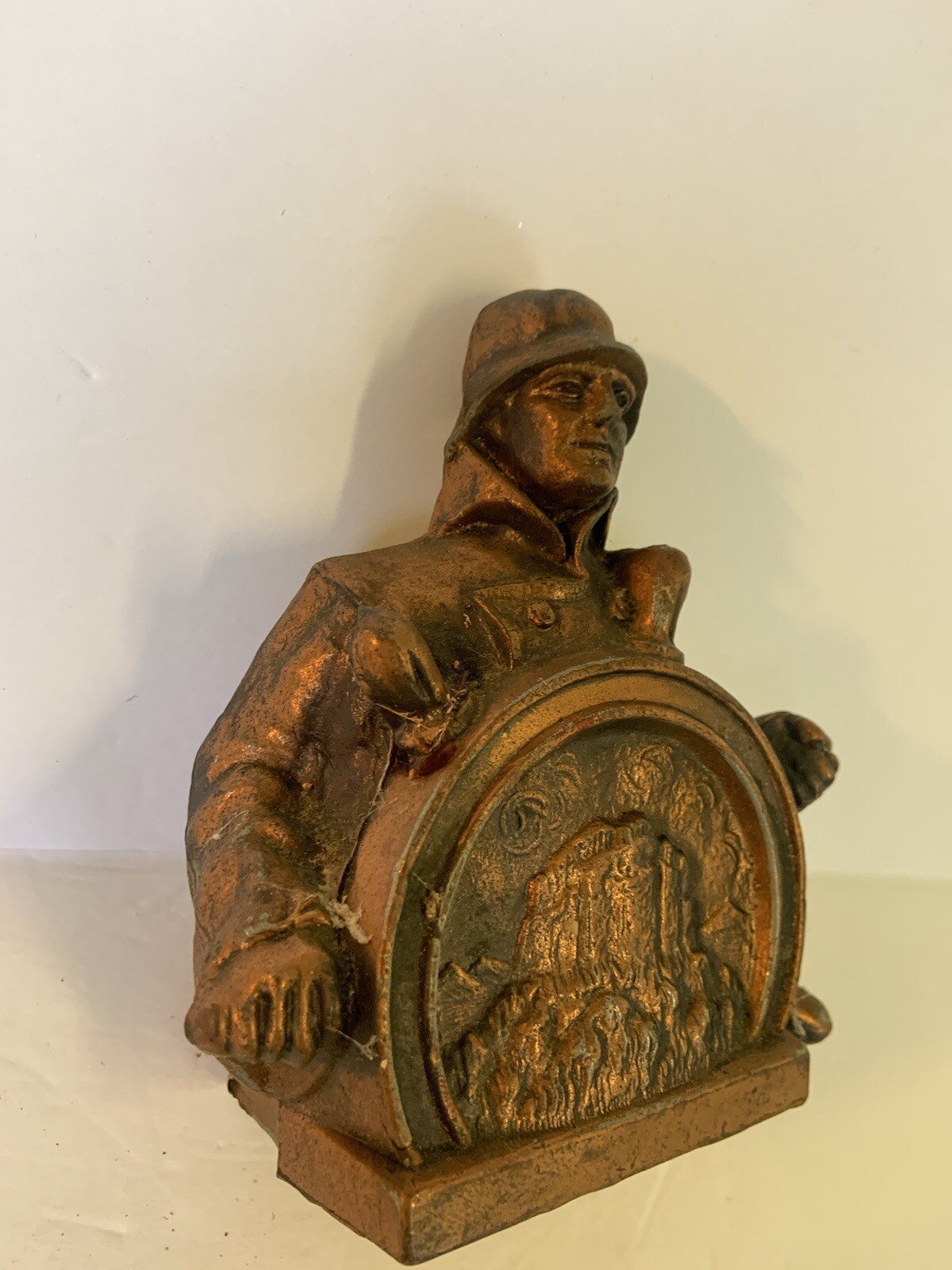 Old Salt Sea Captain Pilot Life Insurance Advertising Promotional Brass ...