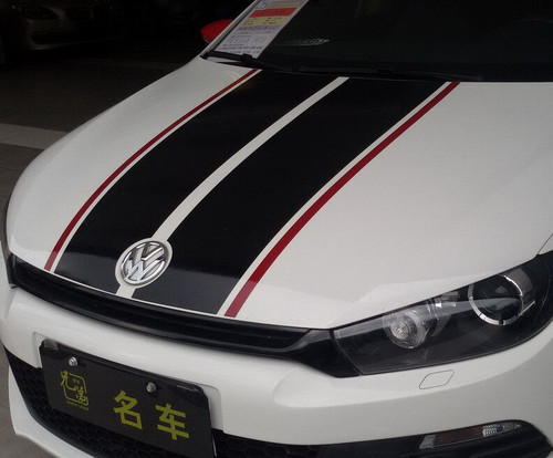 Car Stickers Dual Stripes Sports 21'' for Scirocco Vinyl Hood Rear ...