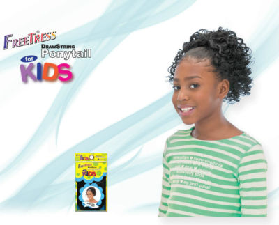 FREETRESS SYNTHETIC DRAWSTRING PONYTAIL FOR KIDS - TWIRL CURL | eBay
