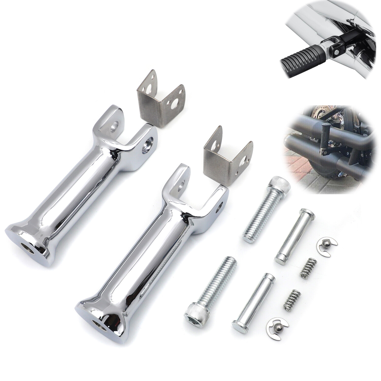 Footpeg Mount Clevis Kit Passenger foot peg support for Harley Softail ...