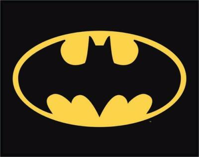 Batman Signal Logo Tin Metal Sign Superhero DC Comics Black Yellow Bat ...