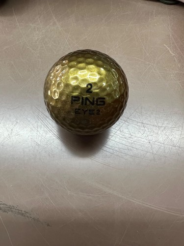 PING GOLF BALL-RARE SOLID GOLD PING EYE2 #2 NO LOGO 9.8/10 GRADE‼️ | eBay