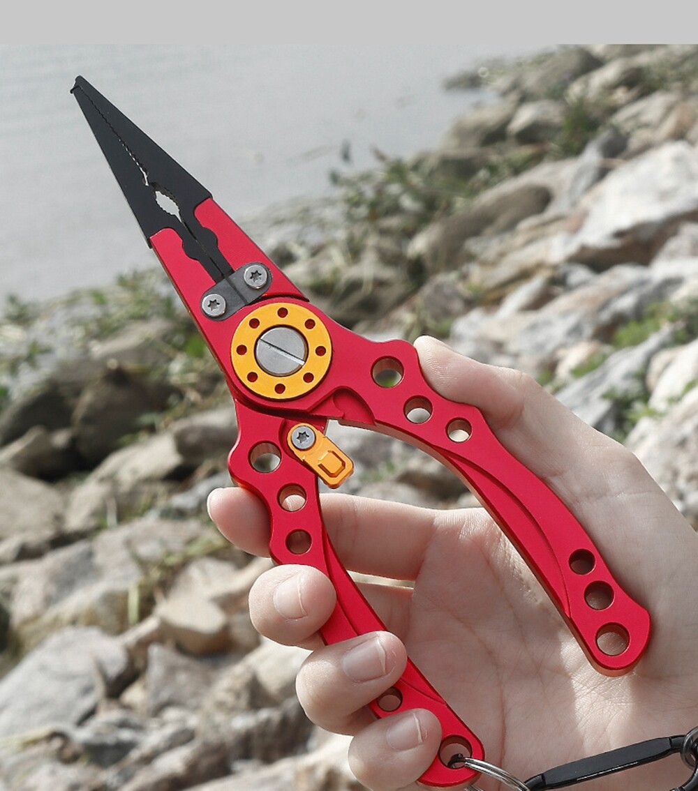 Fishing Pliers Saltwater Resistant Multitool Kit Hook Remover Split ...