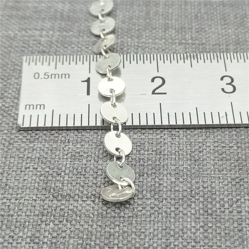 925 Sterling Silver Unfinished Flat Coin Disc Chains for Necklace ...