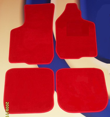 Car mats for BMW E60 5 SERIES 03 - 10 & M SPORT RED VELOUR SET OF + 4 x ...