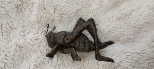 Cast Iron Metal Figurine Cricket Grasshopper Insect Paperweight ...
