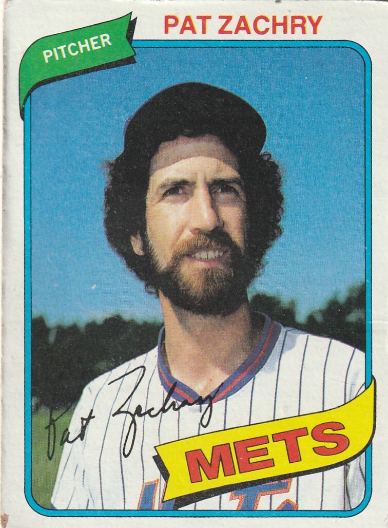 FREE SHIPPING-GOOD-1980 TOPPS # 428 PAT ZACHARY PLUS METS BONUS CARDS ...