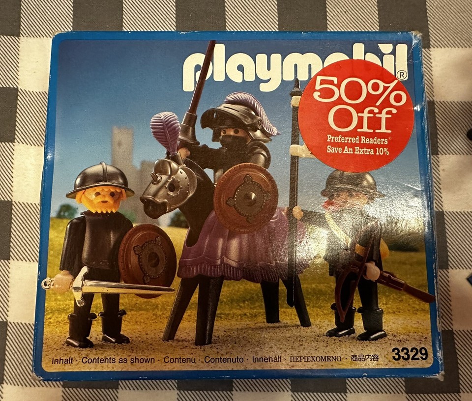 Open Box - Playmobil 3329 - 1993 Playmobil Knights & Squires Set + Box ...