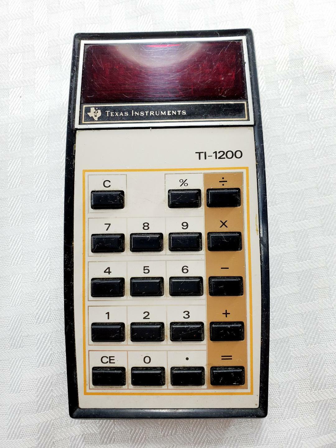 VINTAGE Texas Instrument Calculator TI1200 - WORKS | eBay