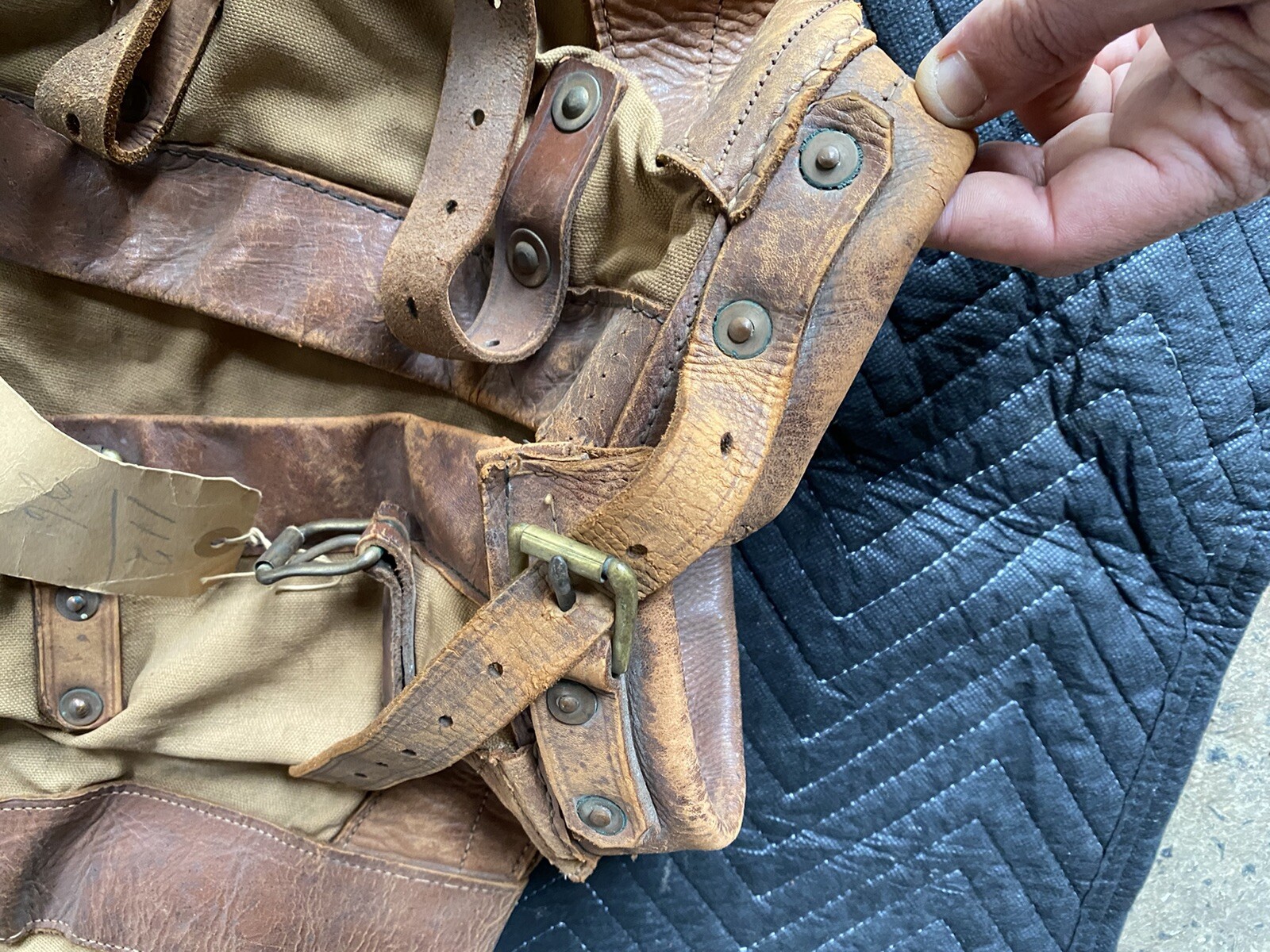 Antique straight jacket old Circa 1860s Leather straps brass buckles ...
