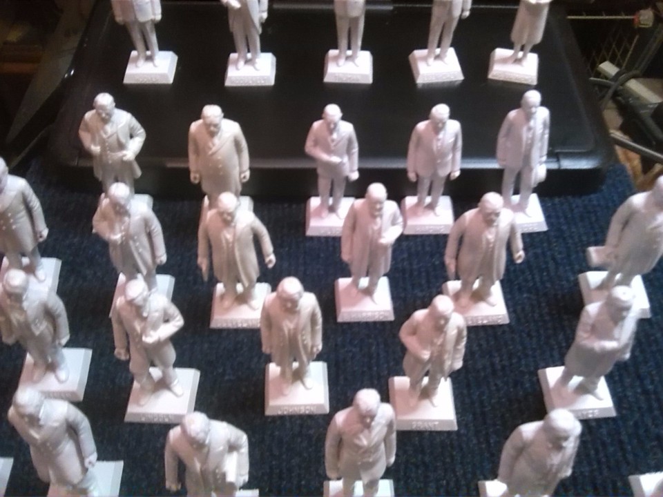 Vintage 1953 (#2) Presidents Marx Miniature Statues Washington ...