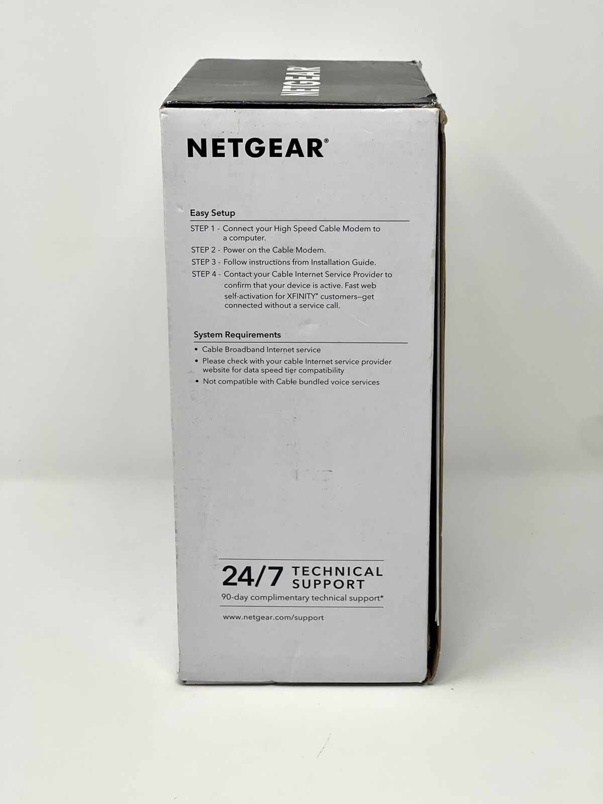 NETGEAR CM500 DOCSIS 3.0 Cable Modem - 680Mbps - Open Box, Unused ...
