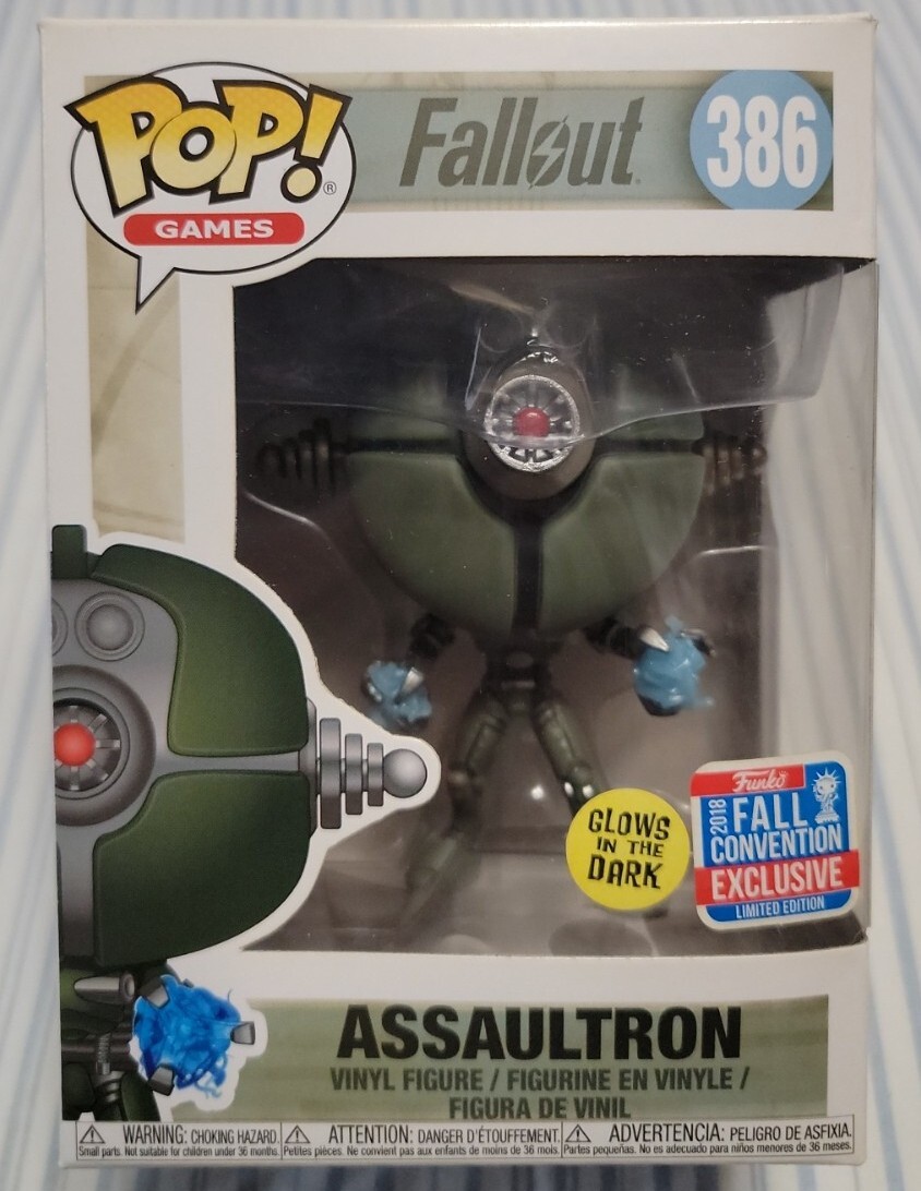 Funko POP! Fallout: Assaultron #386 2018 Fall Con Exclusive GITD With ...