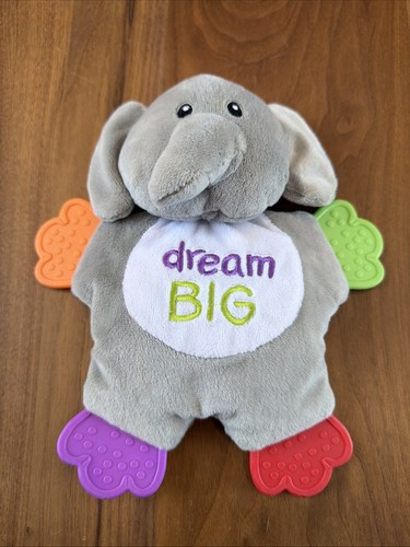 Cribmates Teether Doll "dream BIG" Elephant Plush Crinkle Sensory Toy ...