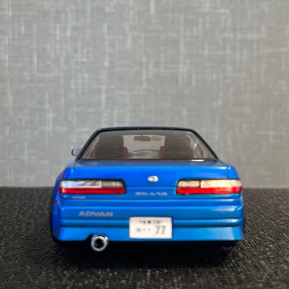 NISSAN S13 Silvia Custom Blue Painted Built 1:24 Car Model Kit Aoshima ...
